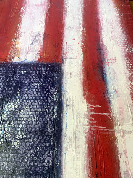 Old Glory - Abstract American Flag Painting – Liz Moran - Art