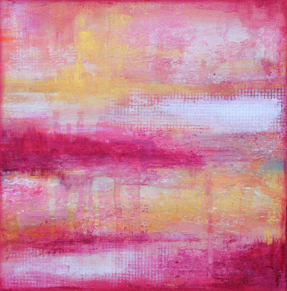 Sherbet - Modern Texture Abstract Painting – Liz Moran - Art