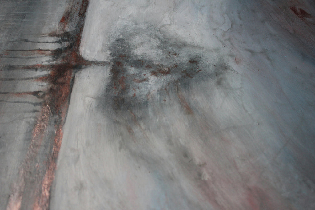 Grey Tree Landscape Painting – Liz Moran - Art