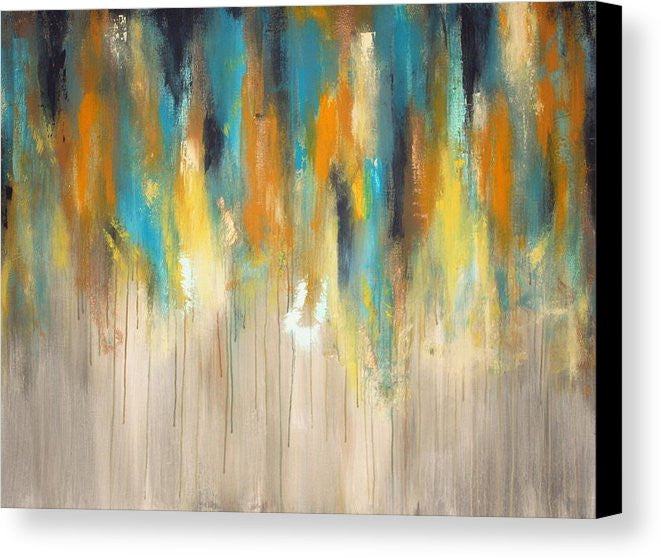 Blue and Yellow Canvas Art - Large Canvas Print - Modern Wall Decor ...
